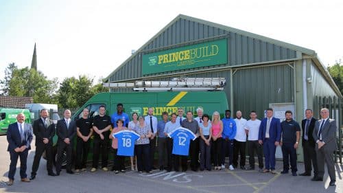 Princebuild celebrate a further year as back of shirt sponsor for ...
